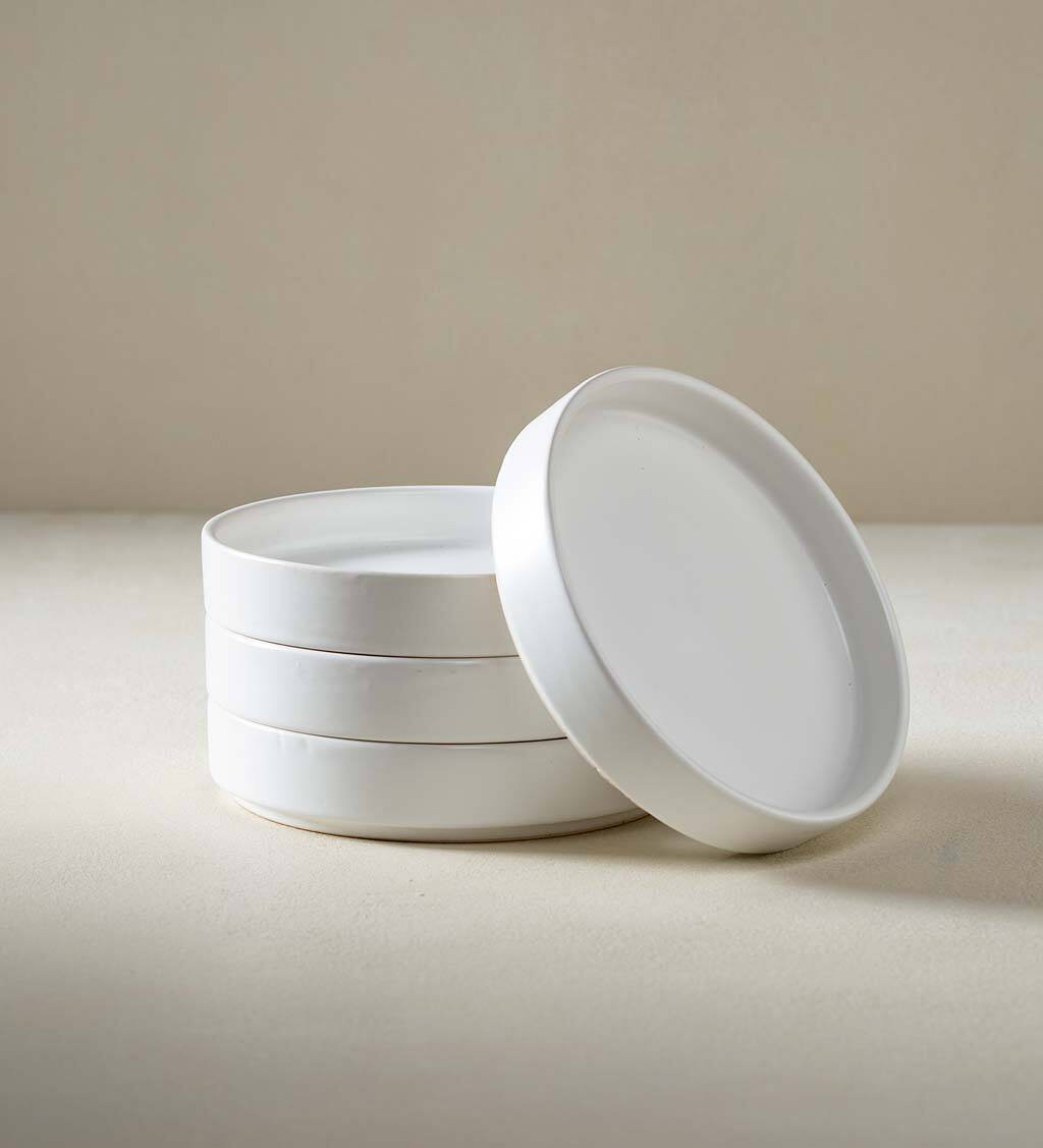 VivaTerra Issa Petite Stackable Plates, Set Of 4 | Wayfair