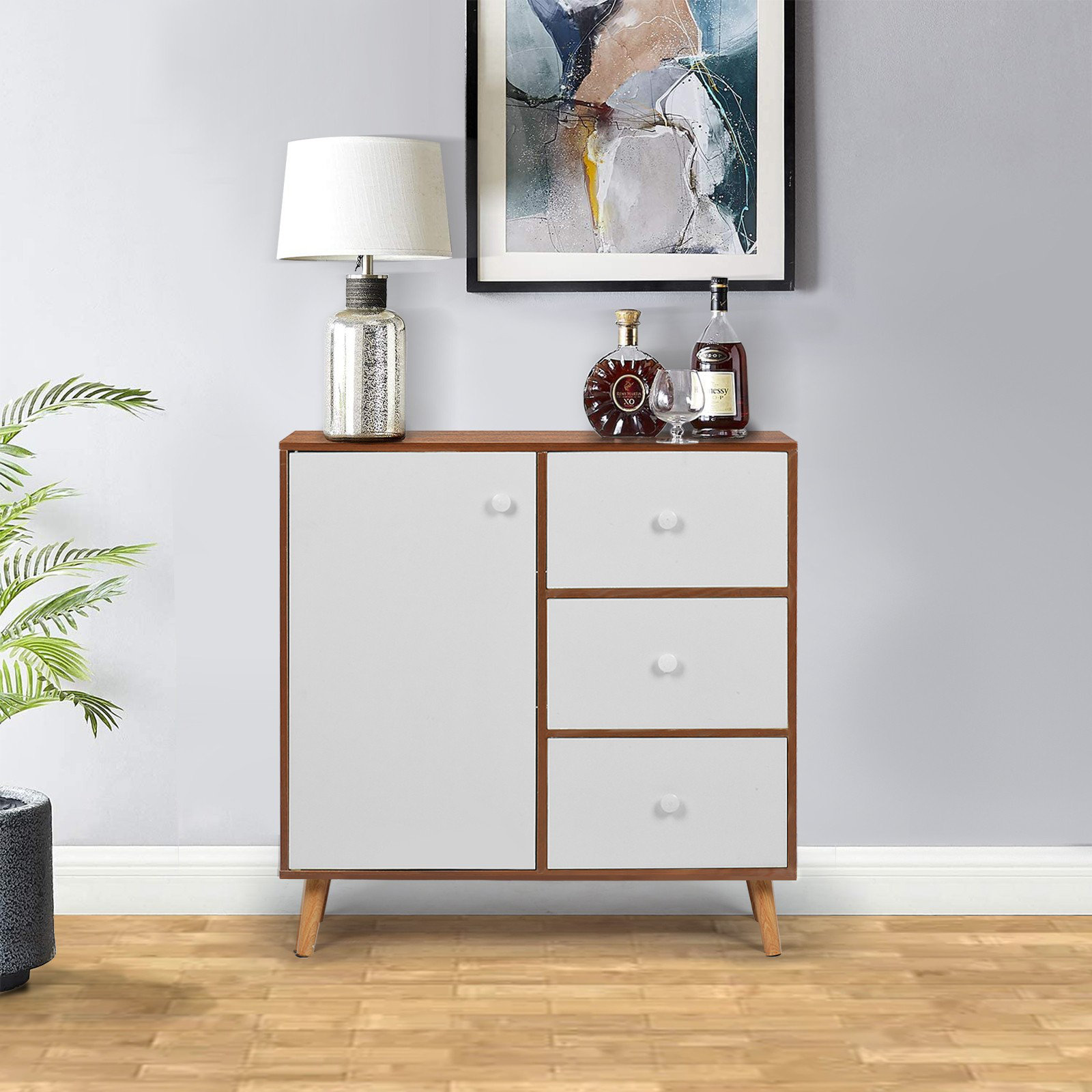 Corrigan Studio® Modern Large Capacity Kitchen Side Cabinet Bedroom ...