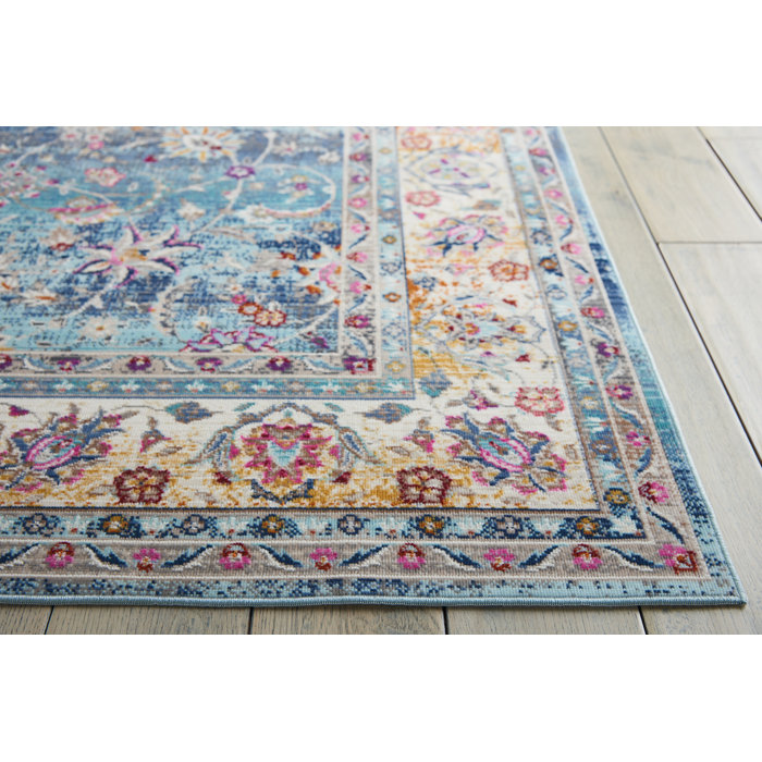 Three Posts Boynton Blue/Beige/Pink Rug & Reviews | Wayfair.co.uk