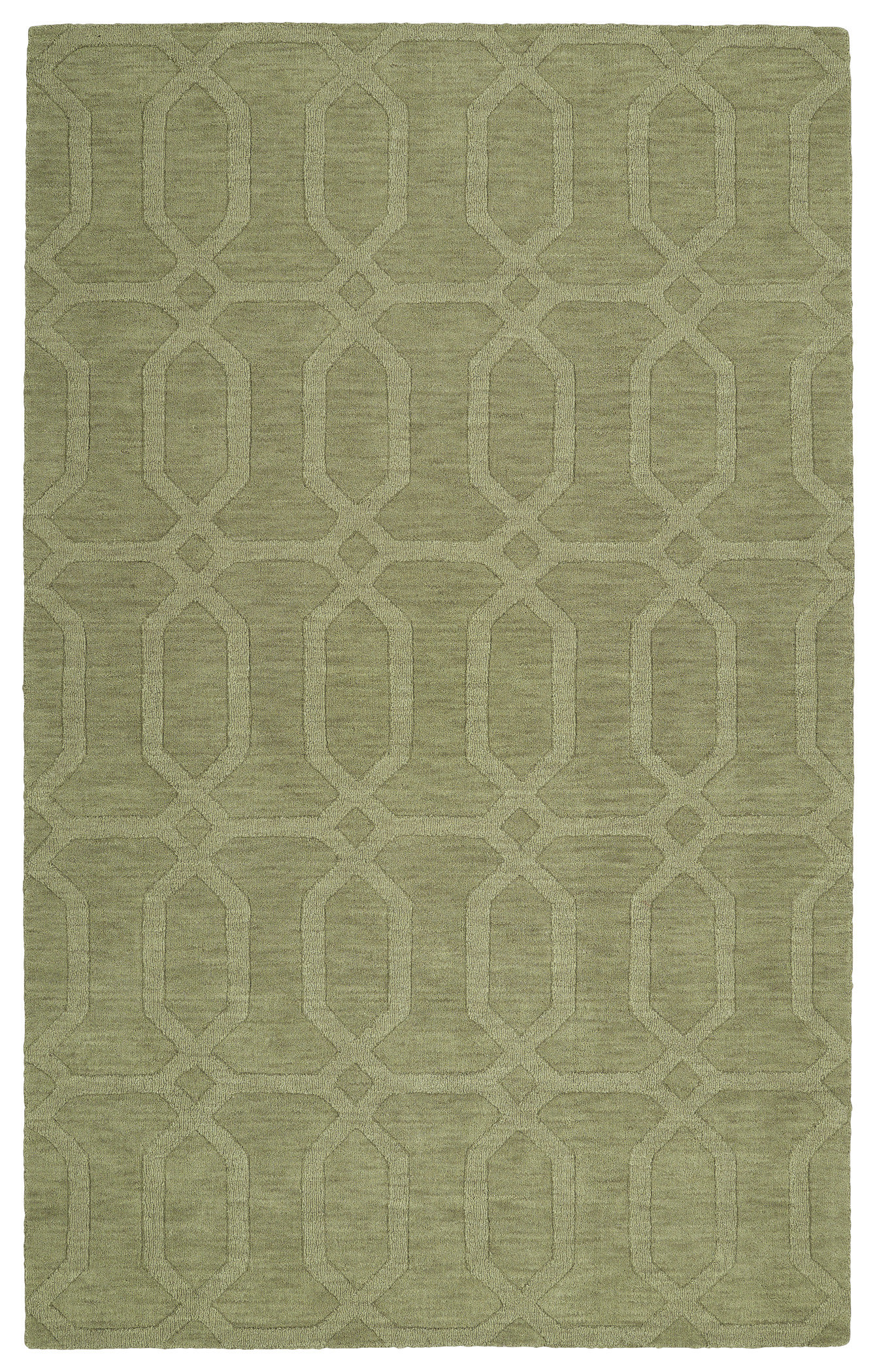 Ebern Designs Dobson Handmade Wool Sage Rug | Wayfair