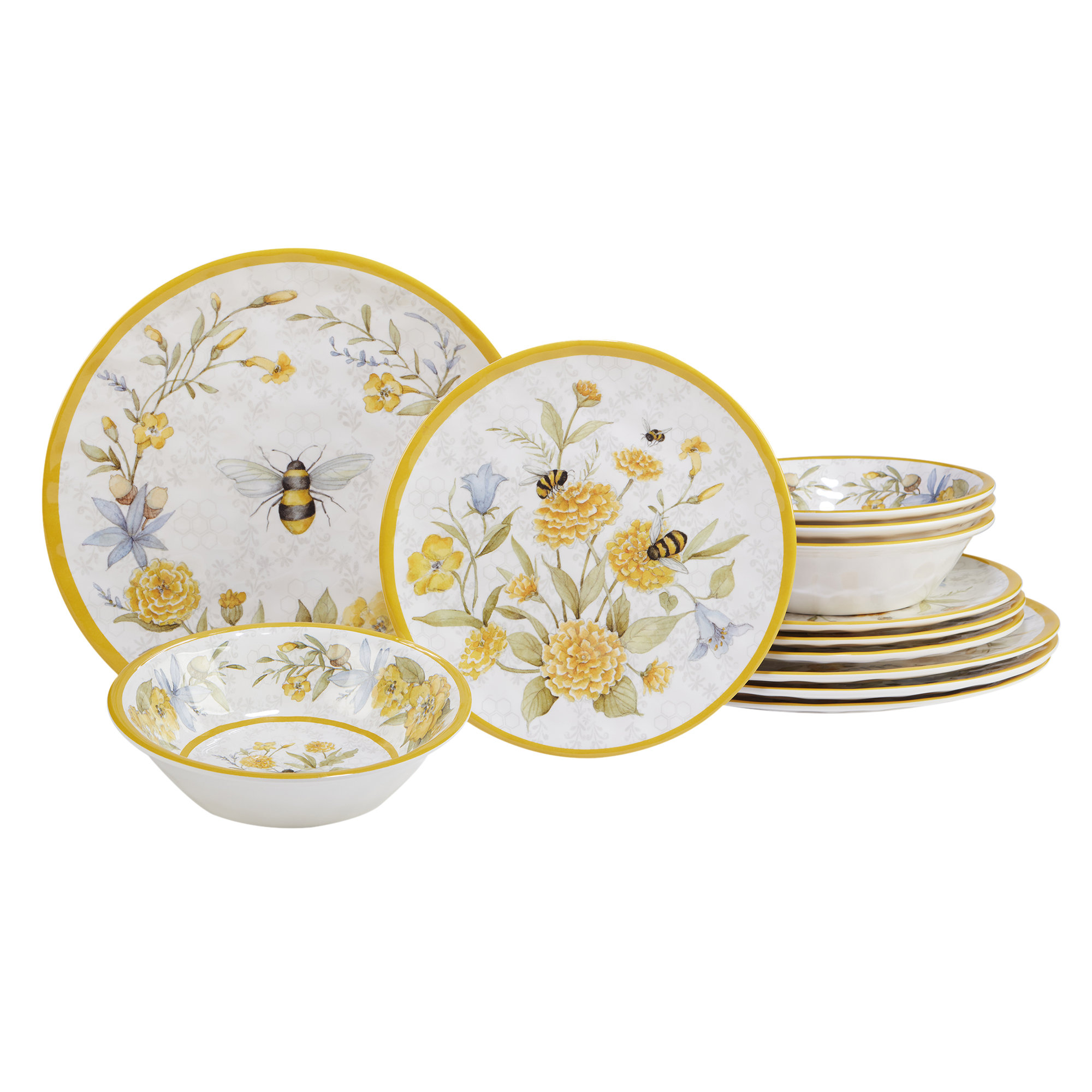 Certified International Bee Sweet 12 Pc Dinnerware Set & Reviews | Wayfair