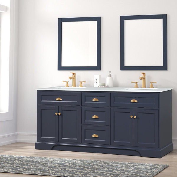 Red Barrel Studio Epic Transitional Charcoal Grey Bathroom Vanity ...