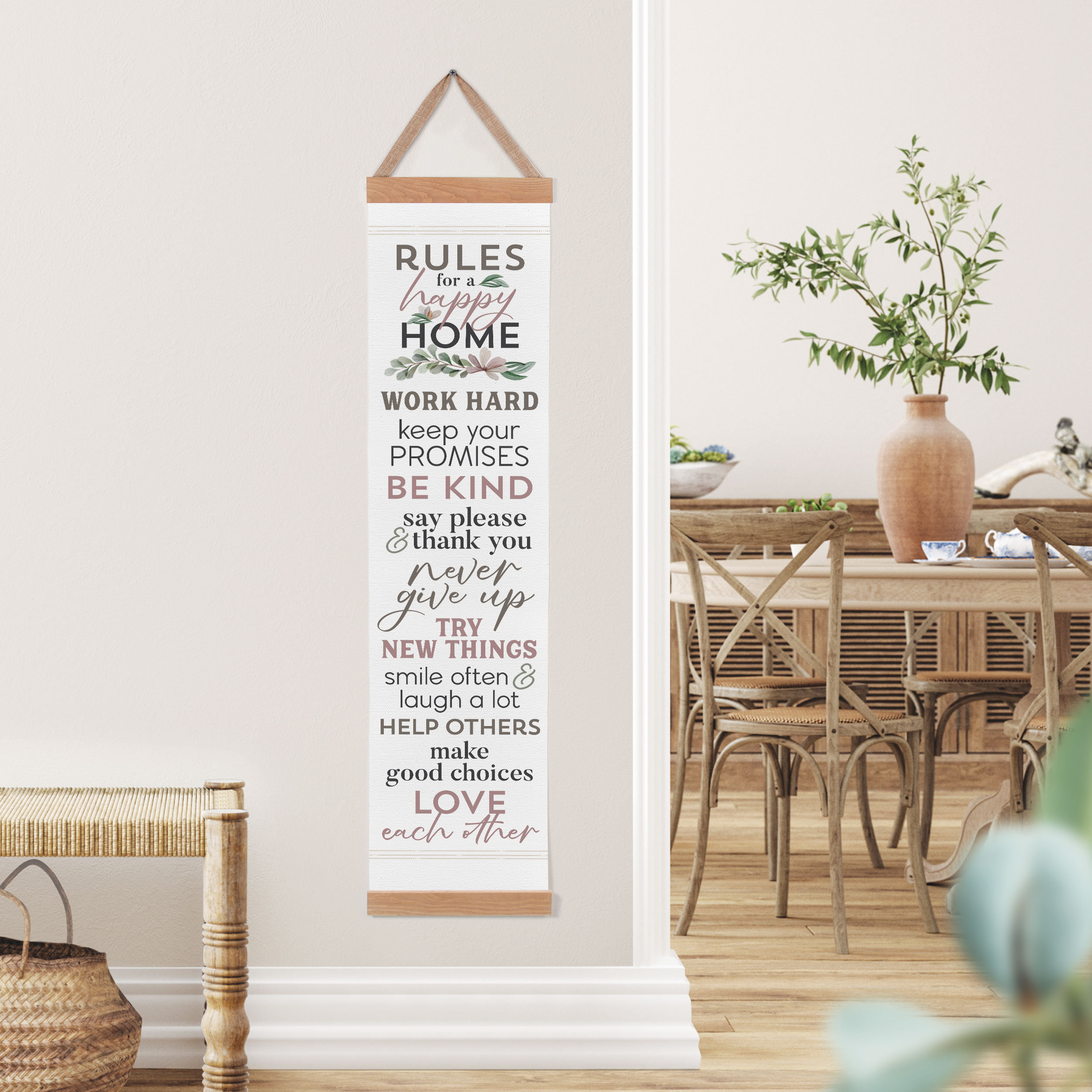 Trinx Fabric Text Wall Decor | Wayfair