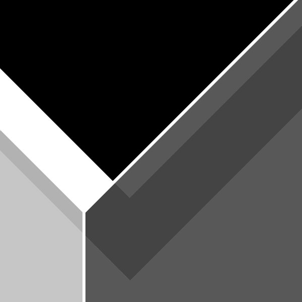 Wrought Studio Black White And Gray Color Block Asymmetrical - Wrapped ...