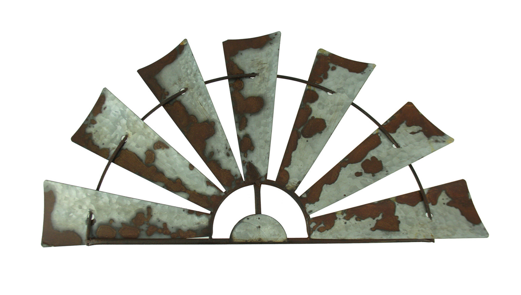 Gracie Oaks Weathered Metal Half Windmill Wall Décor & Reviews | Wayfair