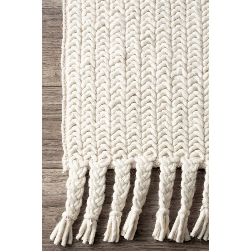 Gracie Oaks Sinclair Handmade Flatweave Wool Off White Rug & Reviews ...