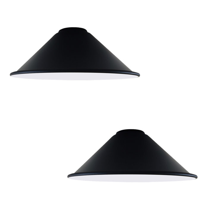 Latitude Run Nikias 10cm H x 22cm W Metal Cone Shape Lamp Shade ( Uno ...