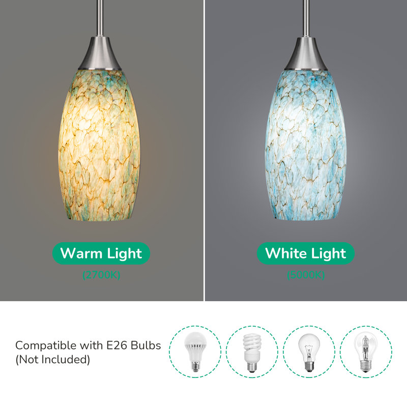 Wade Logan® Anamta 1 - Light Single Teardrop Pendant & Reviews | Wayfair