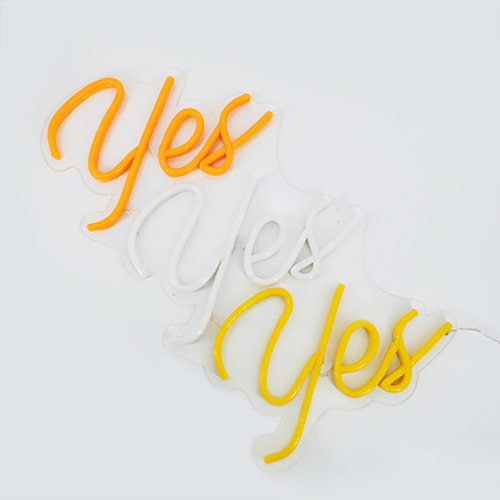 Trinx Yes Yes Yes 33" LED Novelty Neon Sign | Wayfair