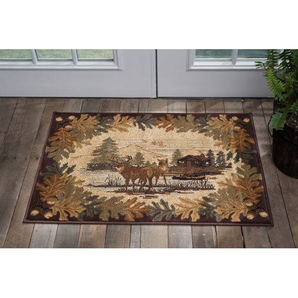 Threadbind Machine Woven / Power Loomed Performance Brown/Beige Rug ...