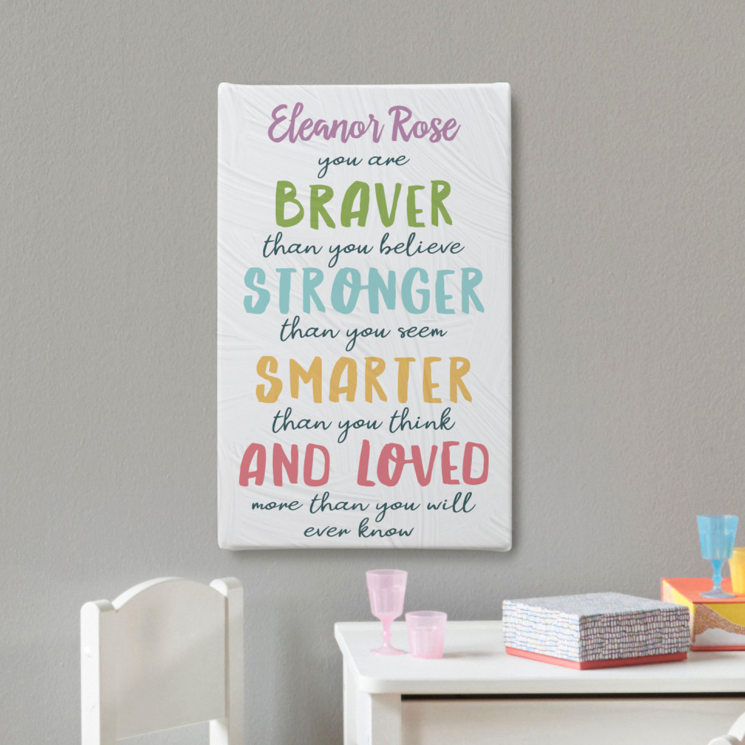 Trinx You Are Braver - Wrapped Canvas Textual Art | Wayfair