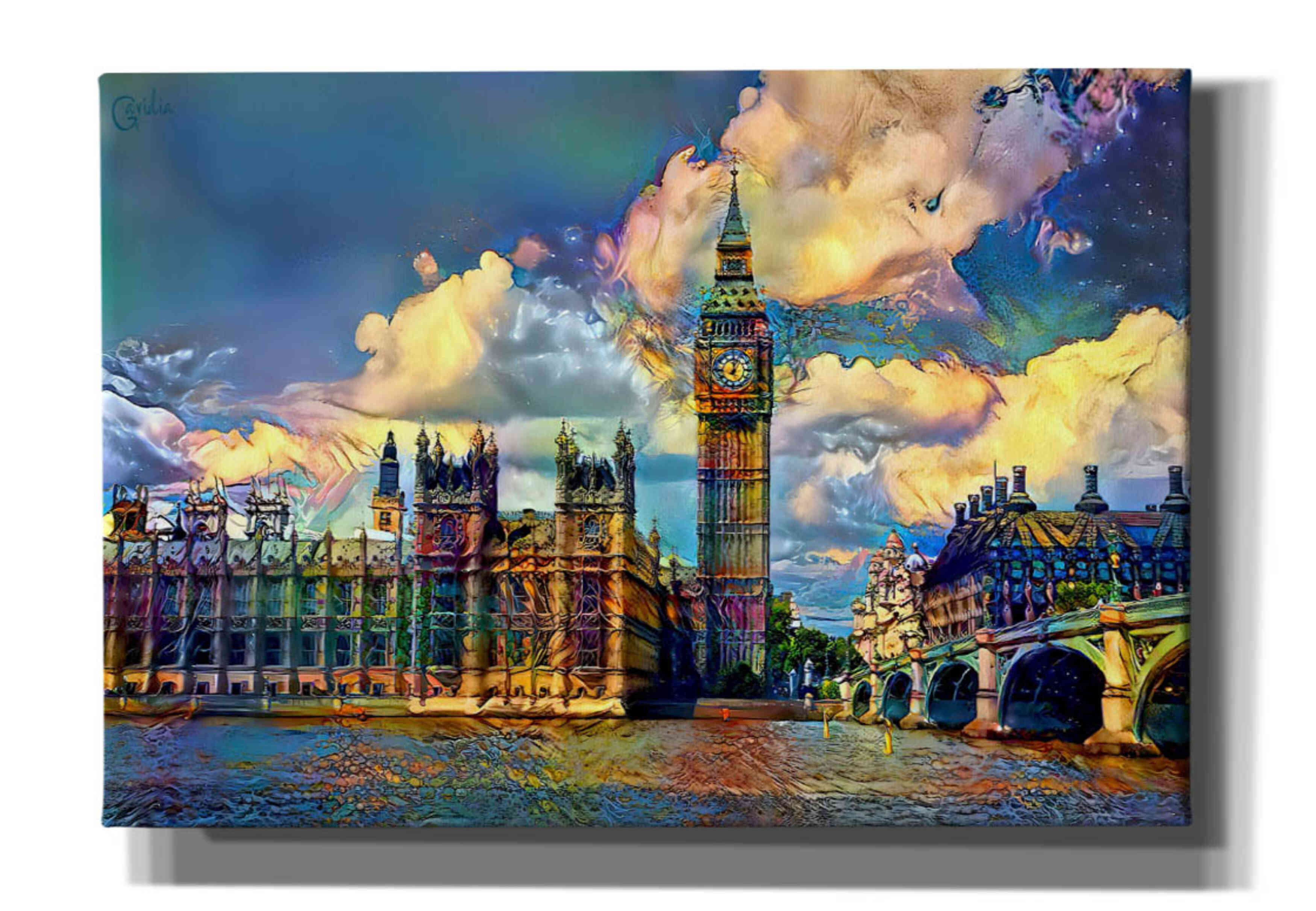 Alcott Hill® Epic Graffiti 'London England Big Ben And Parliame London ...