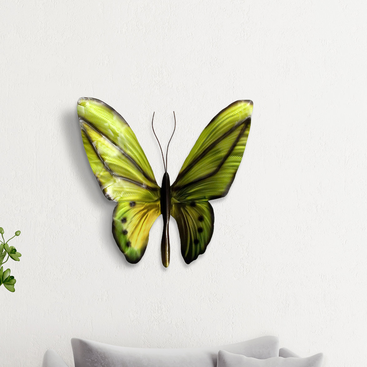 Winston Porter Aussie Birdwing Butterfly Metal Wall Décor | Wayfair