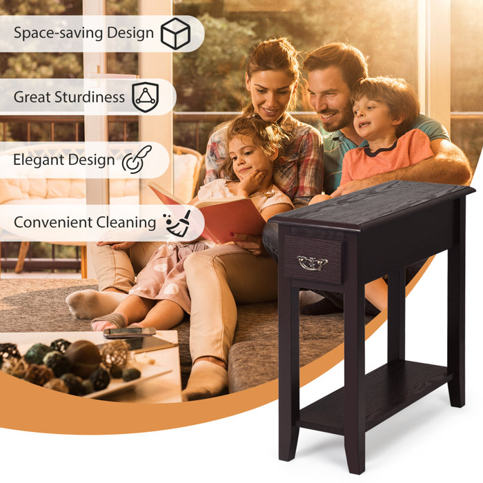 Three Posts Avon Side Table with Storage & Reviews | Wayfair.co.uk