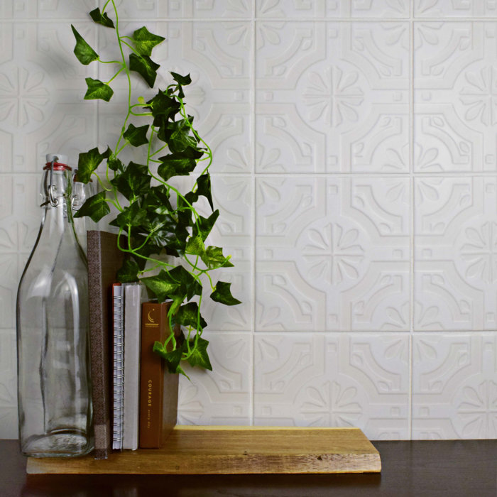 Merola Tile Triplex 7.75" x 7.75" Ceramic Patterned Wall Tile & Reviews ...