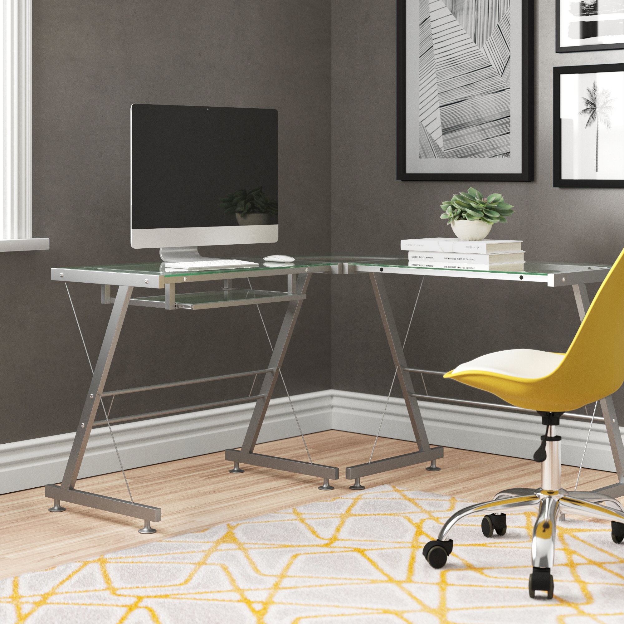 Zipcode Design™ Frisby Glass L-Shape Desk & Reviews - Wayfair Canada