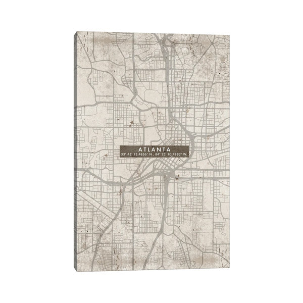 Williston Forge Atlanta City Map Abstract by Walldecoraddict - Wrapped ...