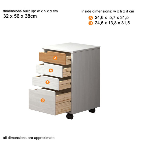 17 Stories Ladrea 4 Drawer Filing Cabinet | Wayfair.co.uk
