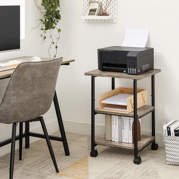 X－MAX FURNITURE Industrial Printer Stand, 3-Tier Machine Cart With ...