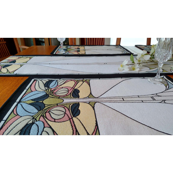 Wrought Studio Reynard Rectangle Geometric Cotton Table Runner ...