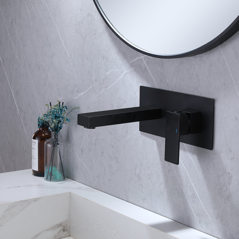 VIBRANTBATH Wall Mounted Faucet Single-handle Bathroom Faucet | Wayfair