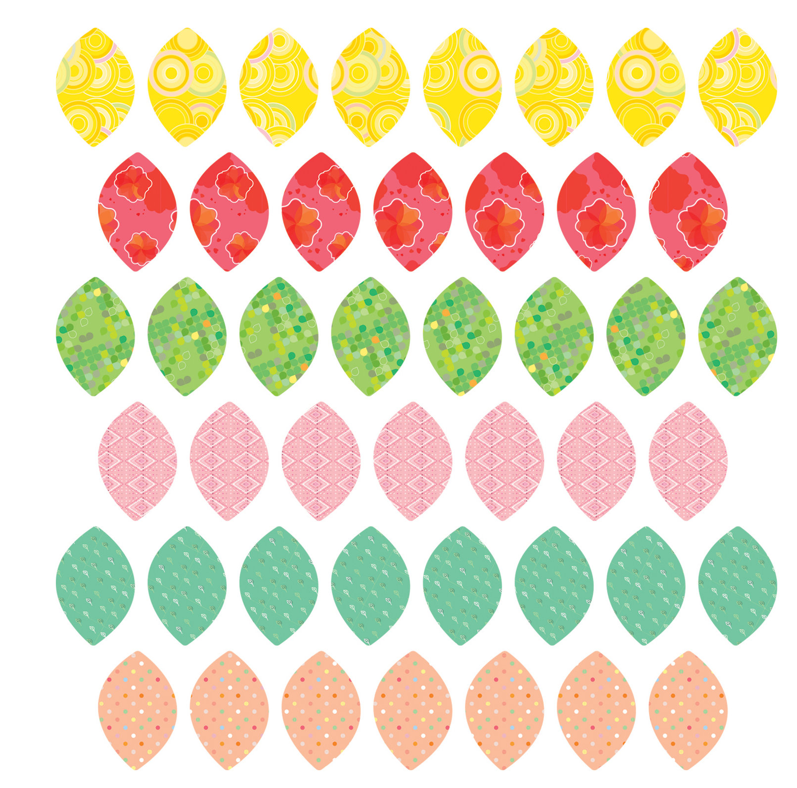 Brayden Studio® Patterned Leaves Wall Decal | Wayfair