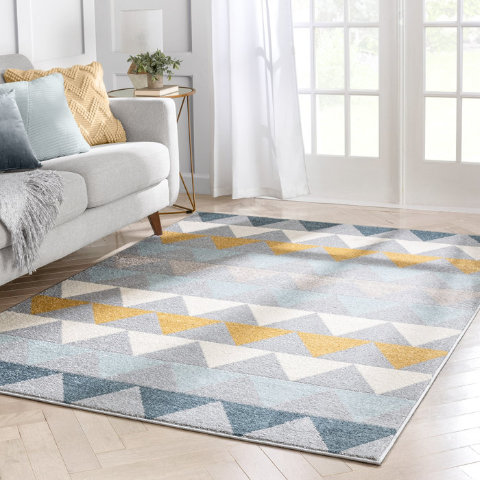 Well Woven Mystic Grey/Blue/Yellow Rug & Reviews | Wayfair.co.uk