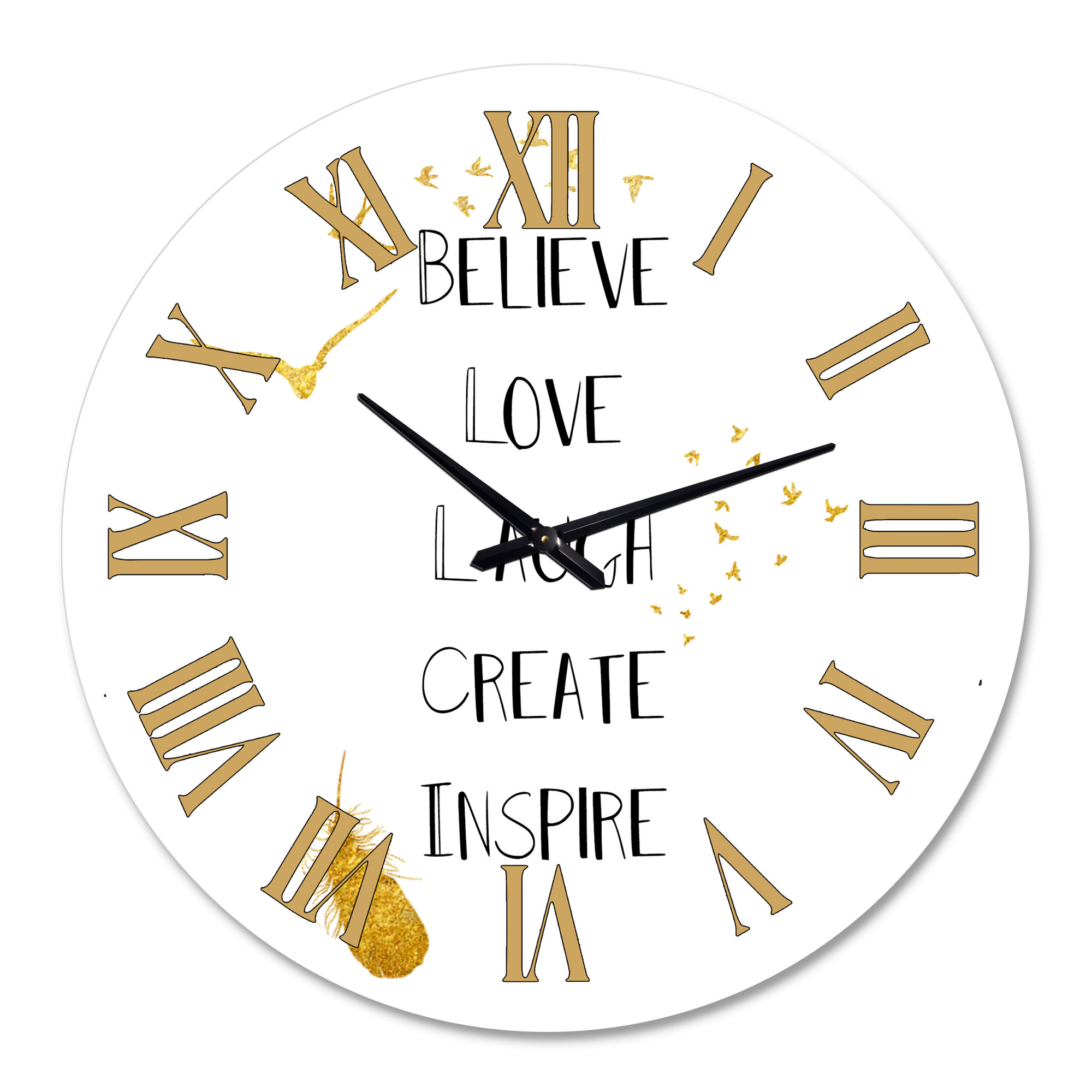 East Urban Home Inspirational Quote On White and Gold - Traditional ...