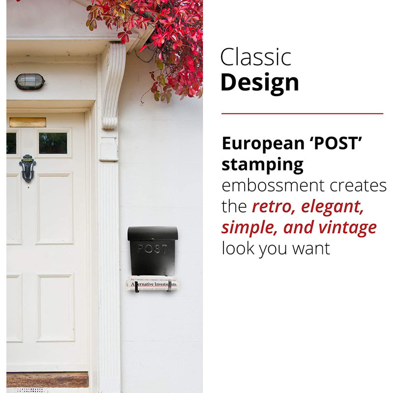 NACH Euro Post Wall Mounted Mailbox & Reviews | Wayfair