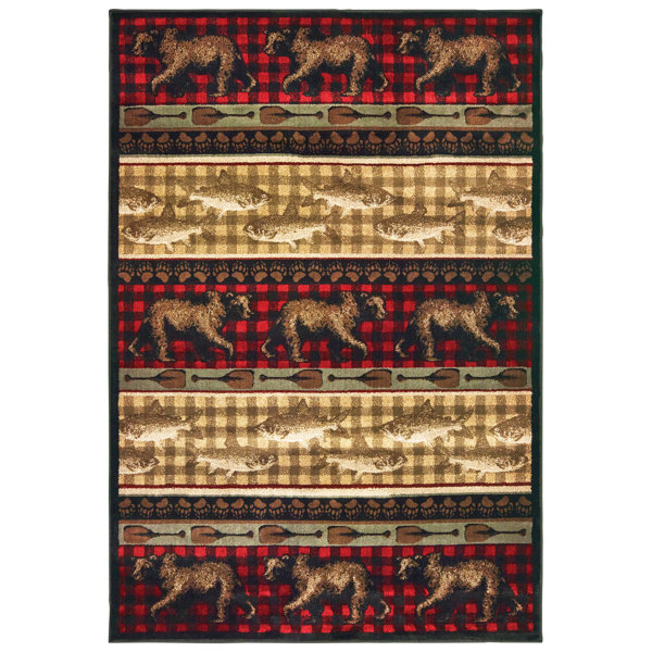 Loon Peak® Diarmit Power Loom Red/Multi Area Rug | Wayfair
