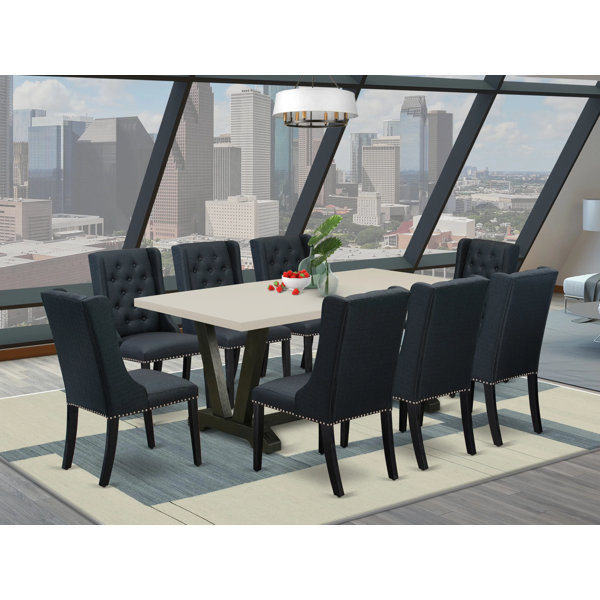 Winston Porter Adron 9 - Piece Trestle Dining Set | Wayfair
