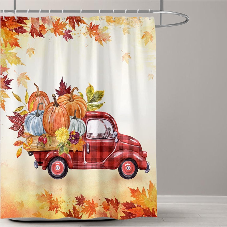 The Holiday Aisle® Dultz 13 Piece Shower Curtain Set + Hooks | Wayfair