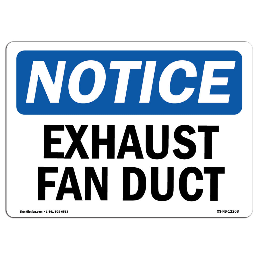 SignMission Exhaust Fan Duct Sign | Wayfair