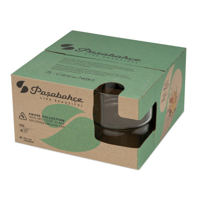 Safdie & Co. Inc. 4 - Piece 10oz. Glass Drinking Glass Glassware Set ...