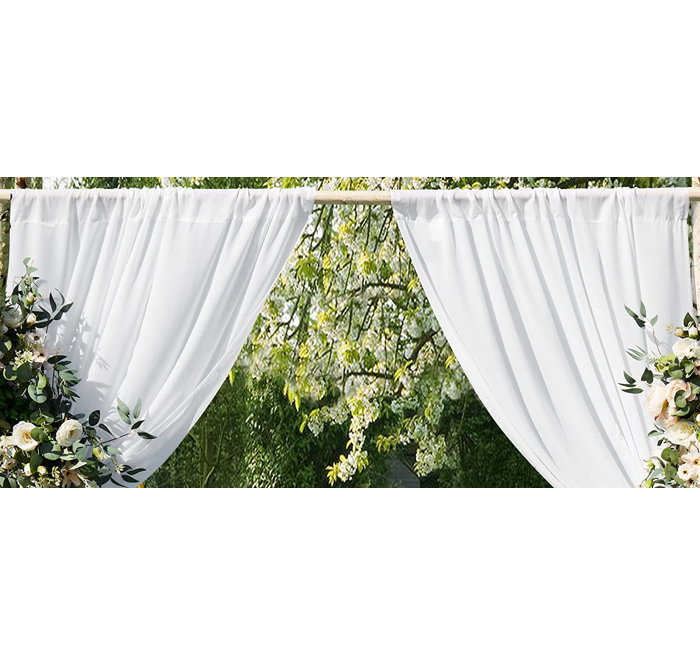 WARM HOME DESIGNS Wendy Wedding Chiffon Backdrop Curtains for ...