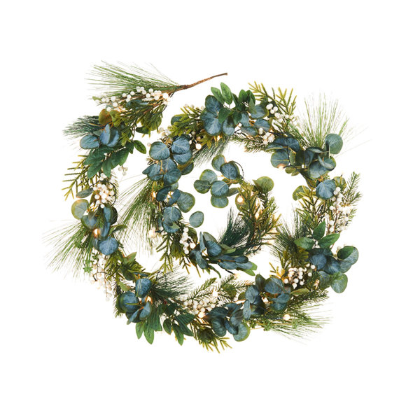 The Seasonal Aisle 10.16Cm Lighted Faux Spruce Garland with Lights ...