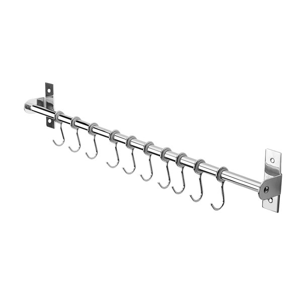 Belfry Kitchen Stainless Steel Wall Mounted Hanging Rail Storage Rack ...
