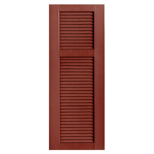 Alpha Shutters Straight Top Cottage-style Open Louver Shutters Pair ...