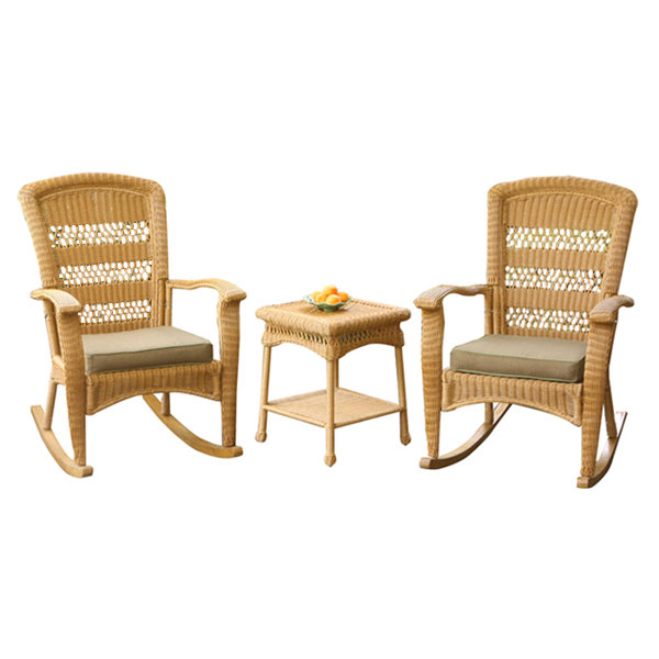 Tortuga Outdoor Portside Plantation 3 Piece Rocker Set & Reviews | Wayfair