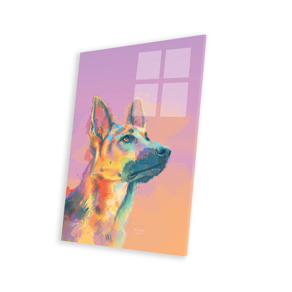 Red Barrel Studio® Beyond The Twilight German Shepherd Portrait Print ...