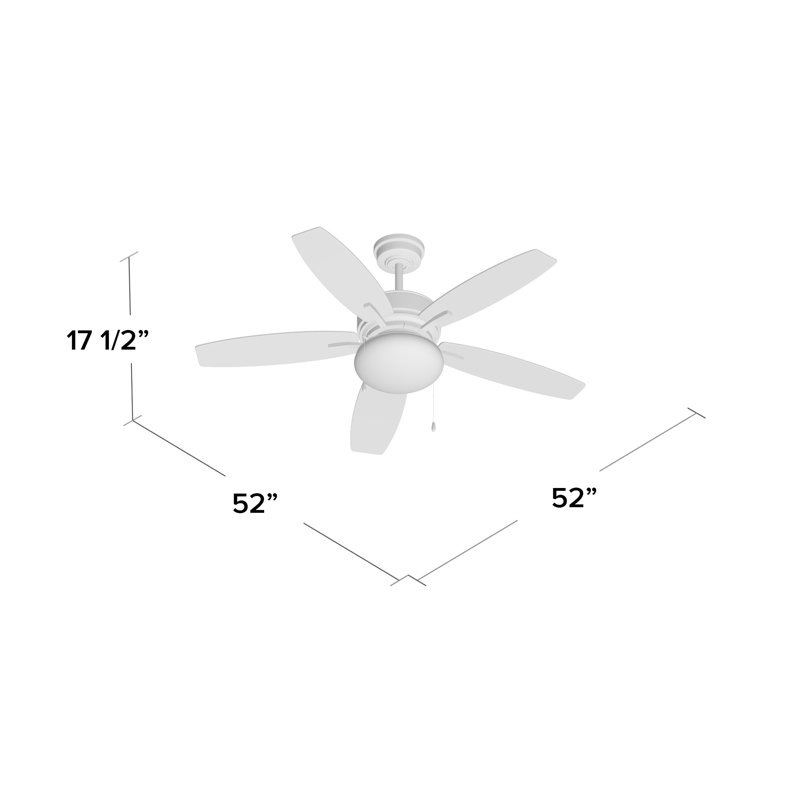 Red Barrel Studio® Segars 52'' Ceiling Fan with Light Kit & Reviews ...