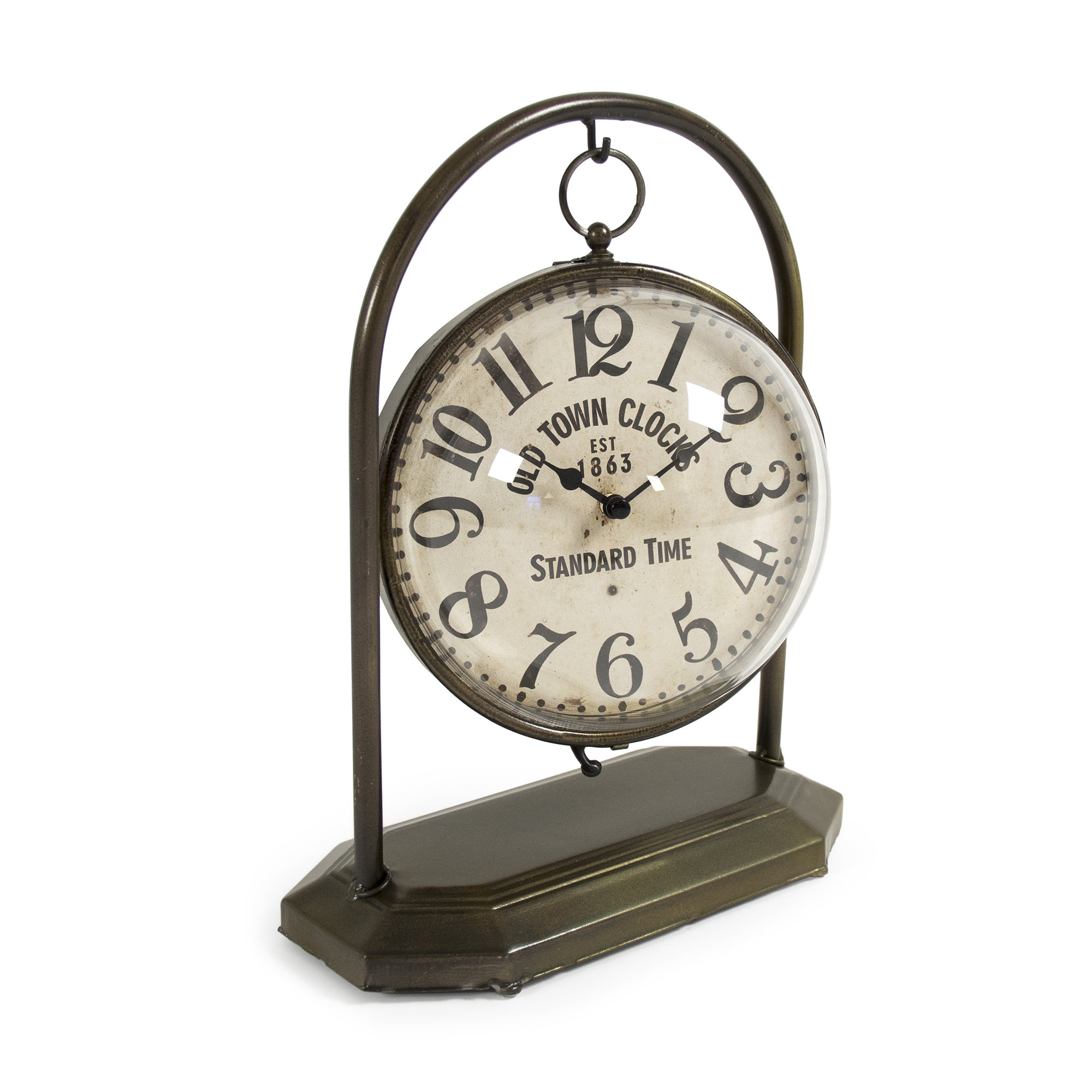 Gracie Oaks Iron Tabletop Clock & Reviews | Wayfair