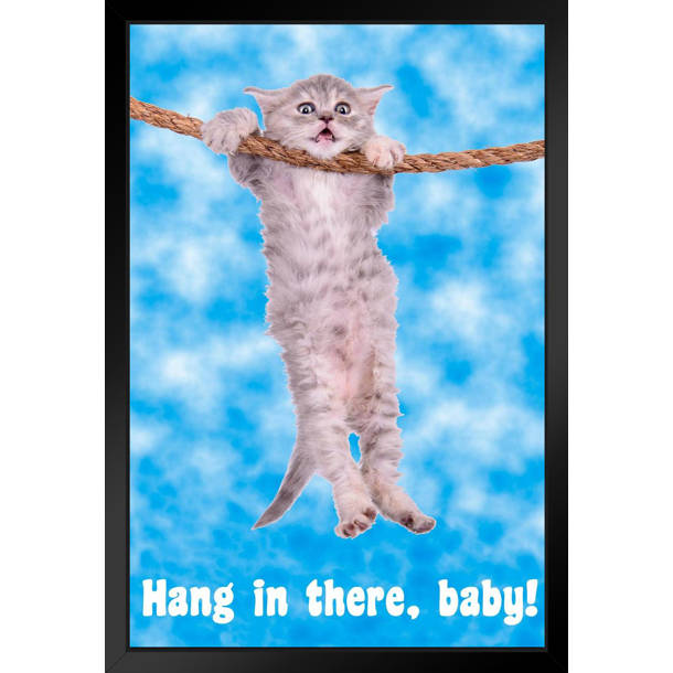 Trinx Hang In There Baby Retro Hang In There Cat Poster Funny Wall ...