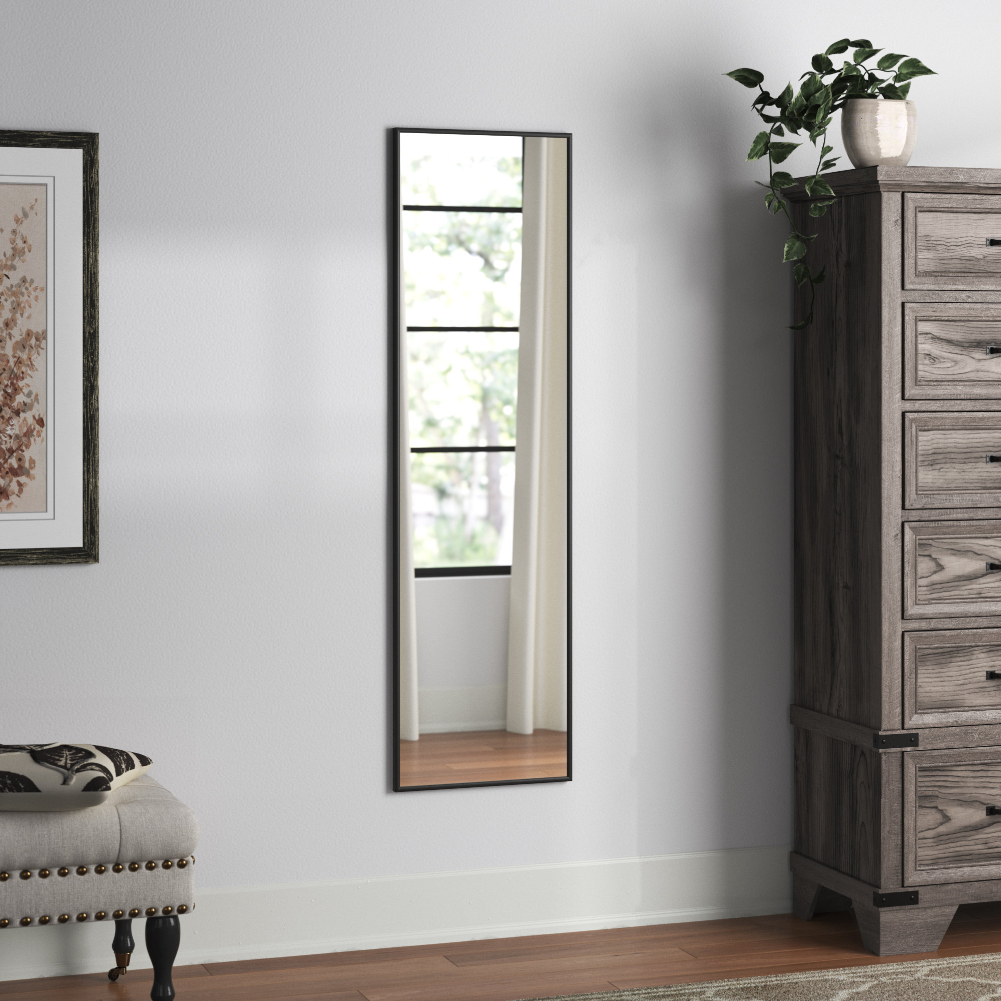 Three Posts Rectangle Metal Mirror & Reviews | Wayfair.co.uk
