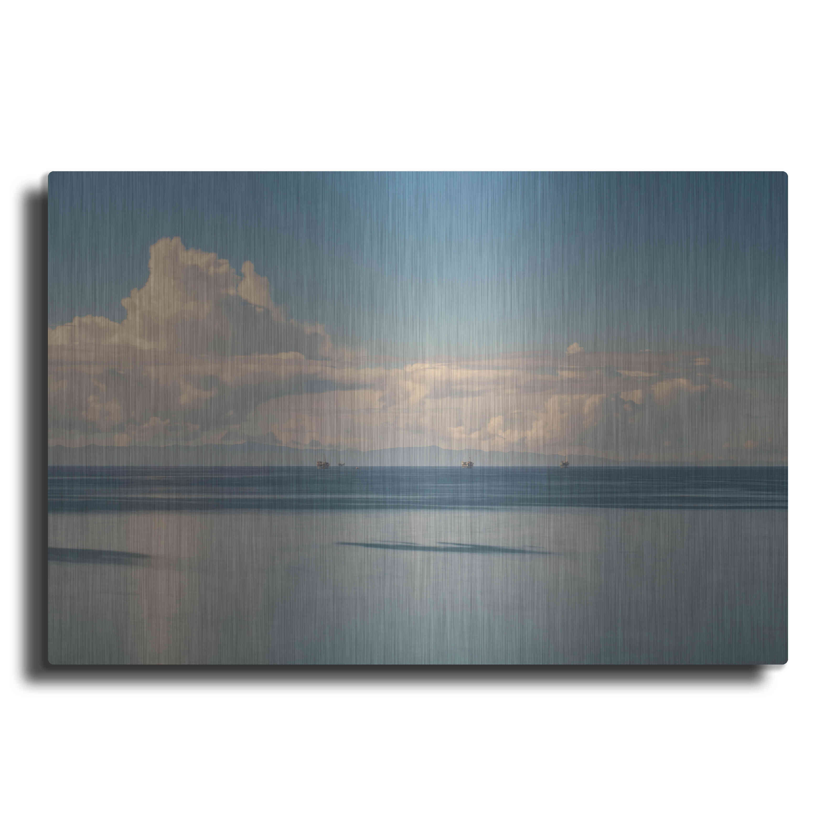 Rosecliff Heights Luxe Metal Art 'Oil Rig Backdrop' By Chris Moyer, Oil ...