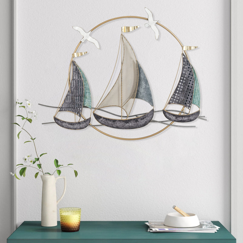 Breakwater Bay Handmade Metal Nautical Wall Decor | Wayfair