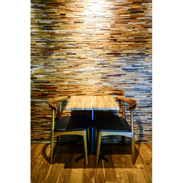 Java Creations Matrix 12" x 48" Reclaimed Engineered Wood Wall Paneling ...