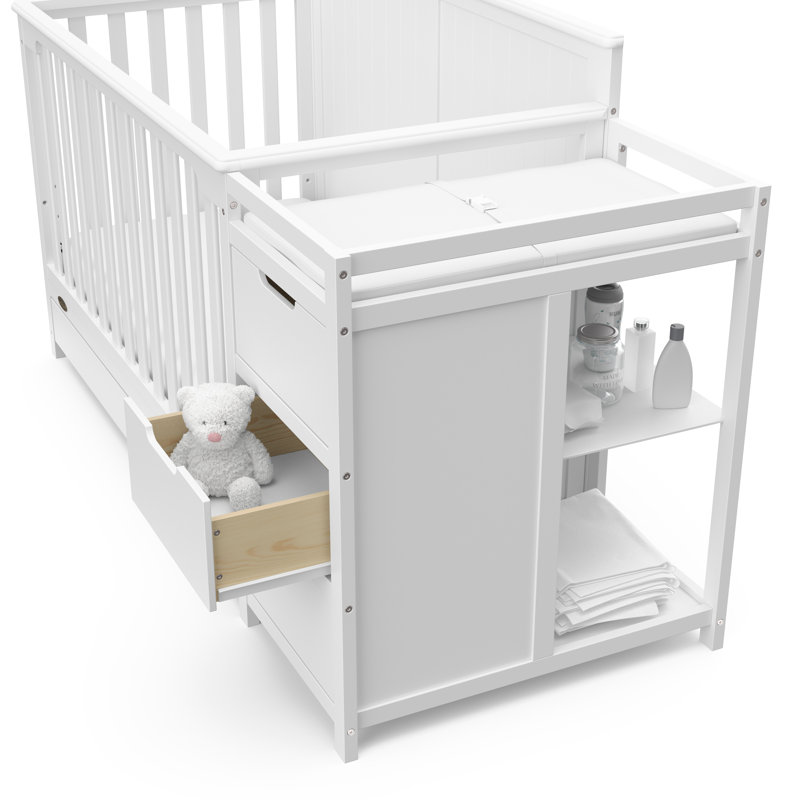 Graco Hadley 5-in-1 Convertible Crib and Changer with Storage & Reviews ...