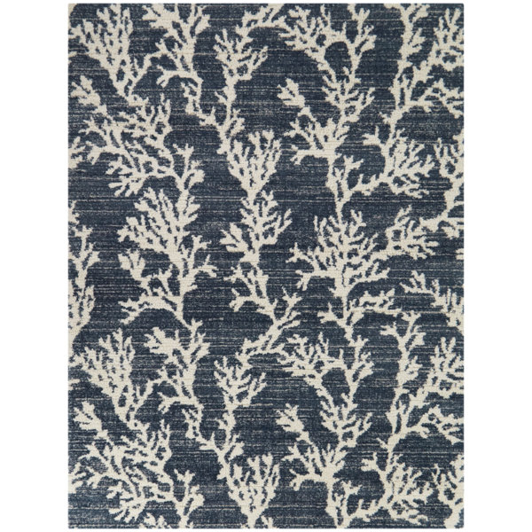 Winston Porter Gunnel Navy/Cream Rug | Wayfair