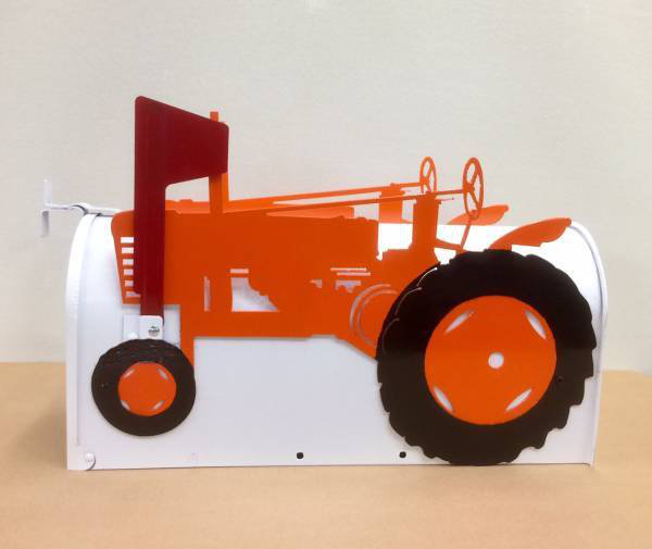 Wilray Designs Tractor Post Mounted Mailbox | Wayfair